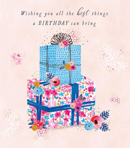 Birthday Card - Presents Best Things, English Cards in France – Cym ...