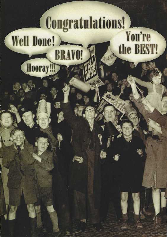 Congratulations Card - Congratulations - Crowd Celebrating from The ...