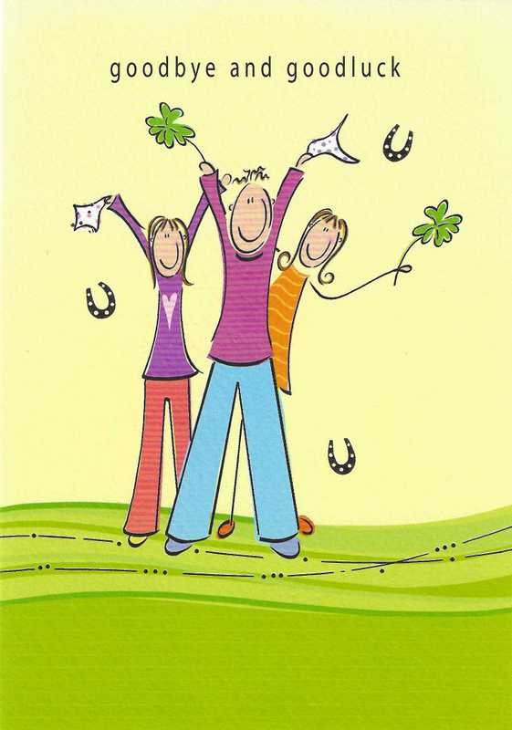 Leaving / Goodbye Card - Goodbye And Good Luck, English cards in France ...