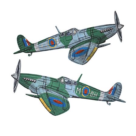 Blank Card - Supermarine Spitfire, English cards in France – Cym Cards EI