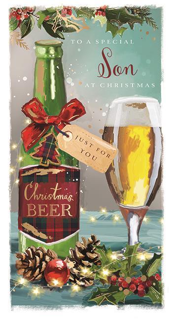 Christmas Card - Son - Christmas Beer, English Cards in France – Cym ...